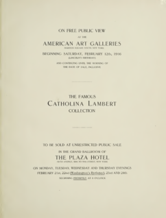 Illustrated catalogue of The Valuable Paintings and Sculptures by the ...