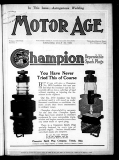 Motor Age Motor Car Automotive Magazine Vol. 38 No. 4 July 1920