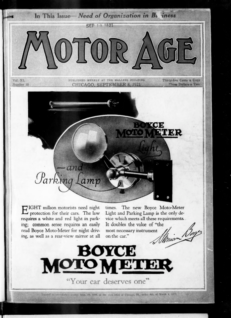 Motor Age Motor Car Automotive Magazine Vol. 40 No. 10 Sept. 1921