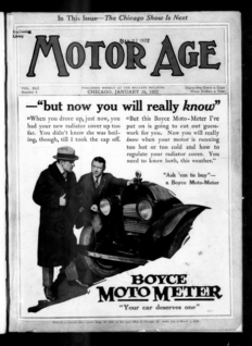Motor Age Motor Car Automotive Magazine Vol. 41 No. 4 Jan. 1922