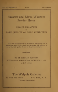 Firearms and edged Weapons, Powder Horns, choice examples of rare ...