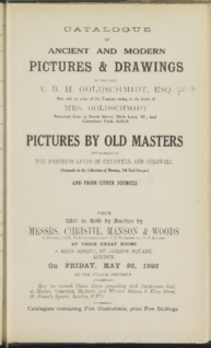 Catalogue of Ancient and modern Pictures & Drawings, Pictures by old ...