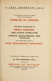 Catalogue of Charles of London collection of notable examples of early ...