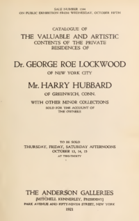 Catalogue of the valuable and artistic contents of the private ...