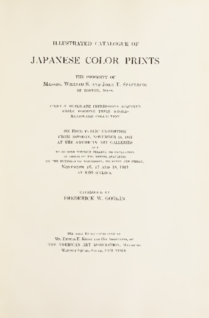 Illustrated catalogue of Japanese Color Prints, the property of Messrs ...