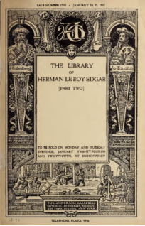 The library of Herman Le Roy Edgar. Part II