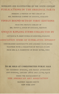 Illustrated catalogue of a notable collection of First Editions ...