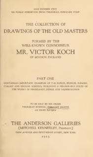 The collection of Drawings of the Old Masters, formed by the well-known ...