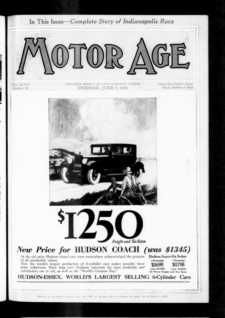 Motor Age Motor Car Automotive Magazine Vol. 47 No. 23 June 1925