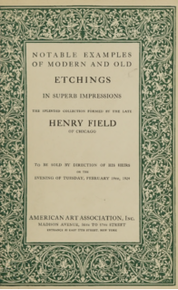 Notable examples of Modern and Old Etchings in superb impressions, the ...