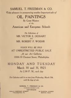 Oil Paintings by great masters of the American and European schools ...