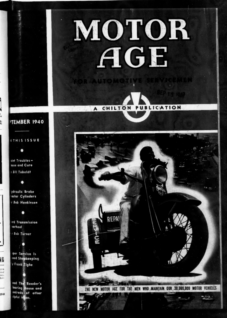 Motor Age Motor Car Automotive Magazine Vol. 59 No. 10 Sept. 1940