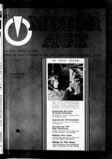 Motor Age Motor Car Automotive Magazine Vol. 58 No. 3 Feb. 1939