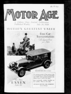 Motor Age Motor Car Automotive Magazine Vol. 54 No. 4 July 1928