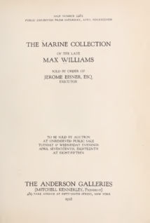 The marine collection of the late Max Williams
