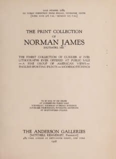 The print collection of Norman James, Baltimore, MD