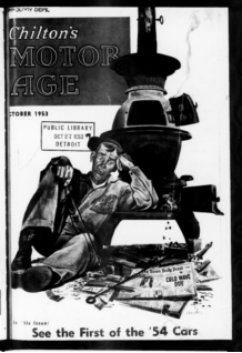 Chilton's Motor Age Motor Car Automotive Magazine Vol. 72 No. 11 Oct. 1953