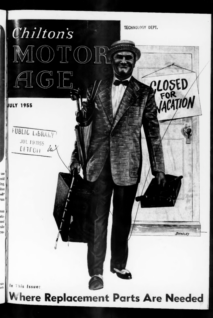 Chilton's Motor Age Motor Car Automotive Magazine Vol. 74 No. 8 July 1955