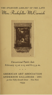 The splendid library of the late Edith Rockefeller McCormick