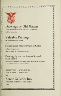 Drawings by old masters, valuable paintings of old and modern schools ...