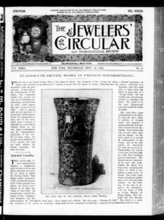 Jewelers' Circular and Horological Review Vol. 33 No. 7 Sept. 1896