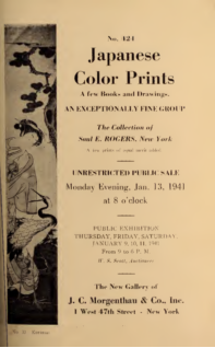 Japanese color prints, a few books and drawings