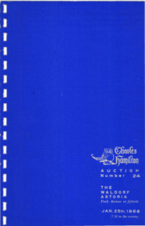 Charles Hamilton Auction Number 24, 1968