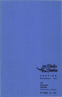 Charles Hamilton Auction Number 85, February 1975