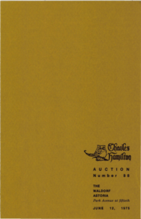 Charles Hamilton Auction Number 88, June 1975