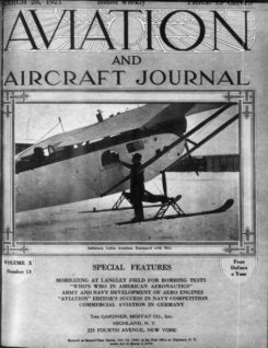 Aviation and Aircraft Journal, Vol. X, No. 13, March 28th 1921