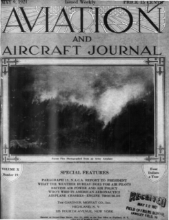 Aviation and Aircraft Journal, Vol. X, No. 19, May 9th 1921