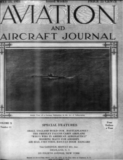 Aviation and Aircraft Journal, Vol. X, No. 21, May 23th 1921