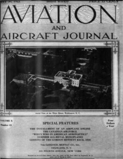 Aviation and Aircraft Journal, Vol. X, No. 24, May 30th 1921