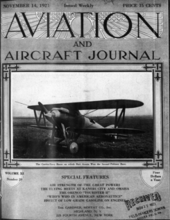 Aviation and Aircraft Journal, Vol. XI, No. 20, November 14th 1921