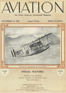 Aviation Week, Vol. XIX, No. 20, November 16th 1925