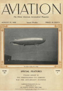 Aviation Week, Vol. XIX, No. 9, August 31th 1925