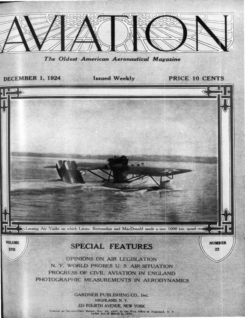 Aviation Week, Vol. XVII, No. 22, December 1st 1924