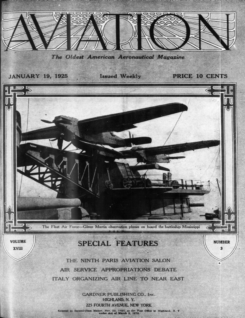 Aviation Week, Vol. XVIII, No. 3, January 19th 1925