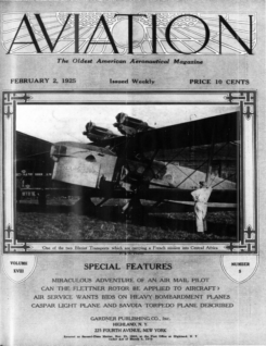 Aviation Week, Vol. XVIII, No. 5, February 2nd 1925