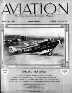 Aviation Week, Vol. XVI, No. 21, May 26th 1924
