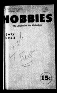 Hobbies the magazine for collectors Vol. 38 No. 5 July 1933