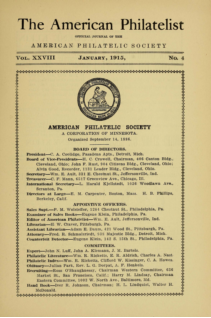 The American Philatelist, Vol. XXVIII, January 1915, No. 4