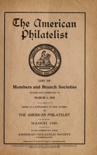 The American Philatelist, List of Members and Branch Societies, Revised ...