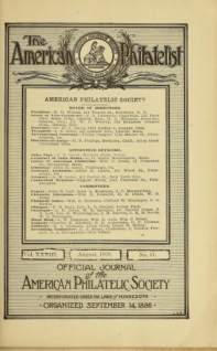 The American Philatelist, Vol. XXXIII, August 1920, No. 11