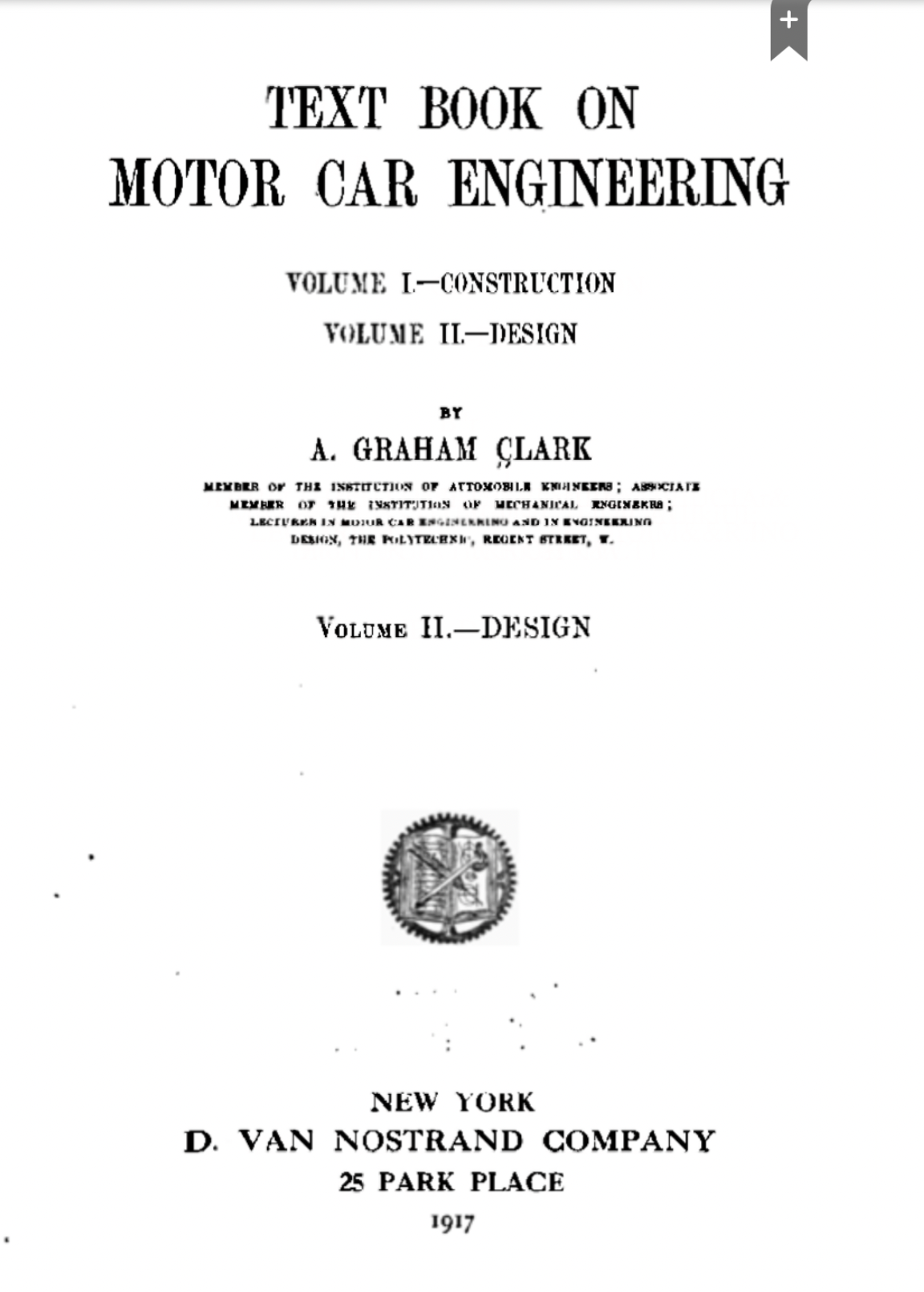 Text Book On Motor Car Engineering