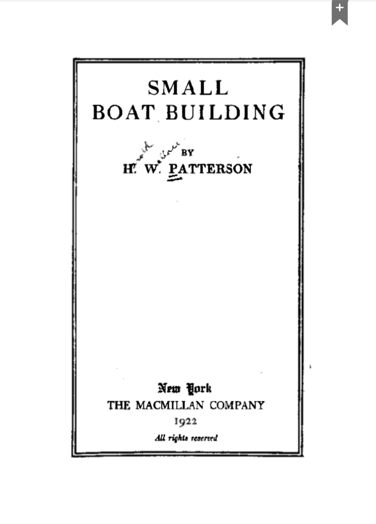 Small Boat Building