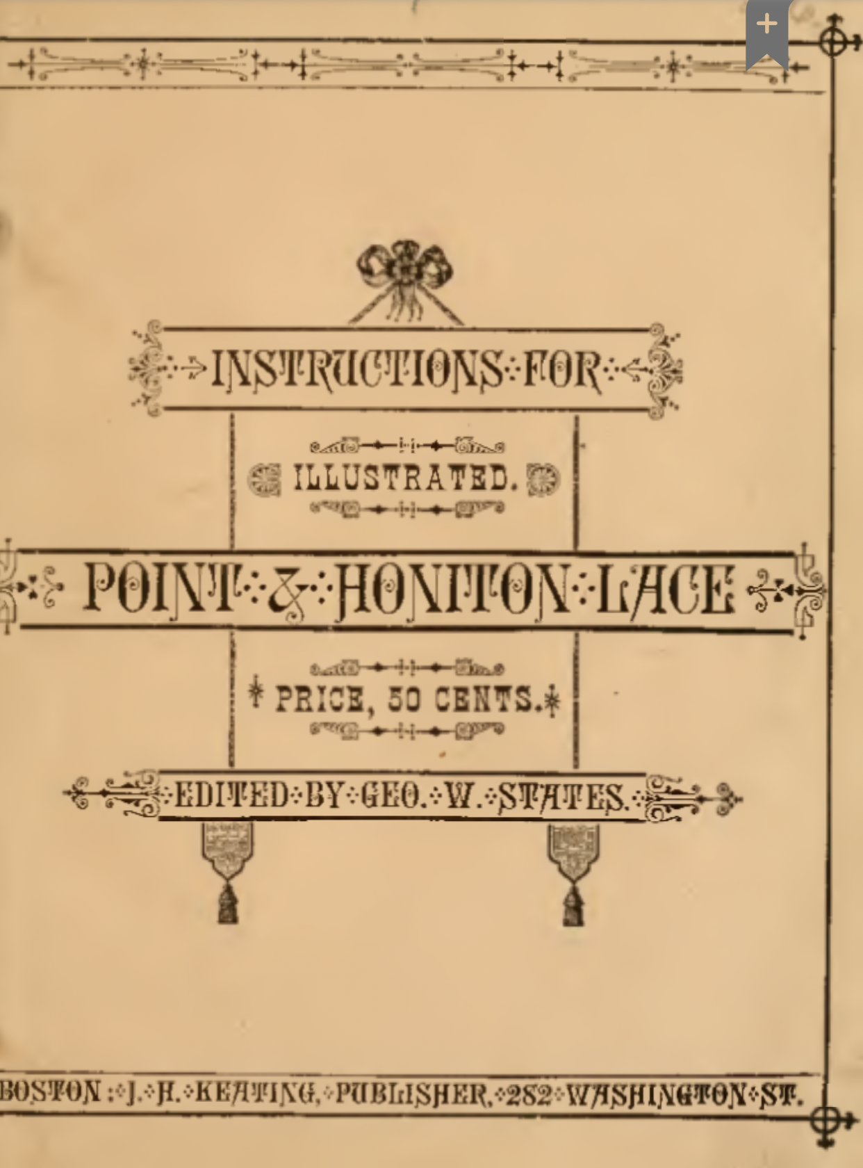 Instructions for lace making