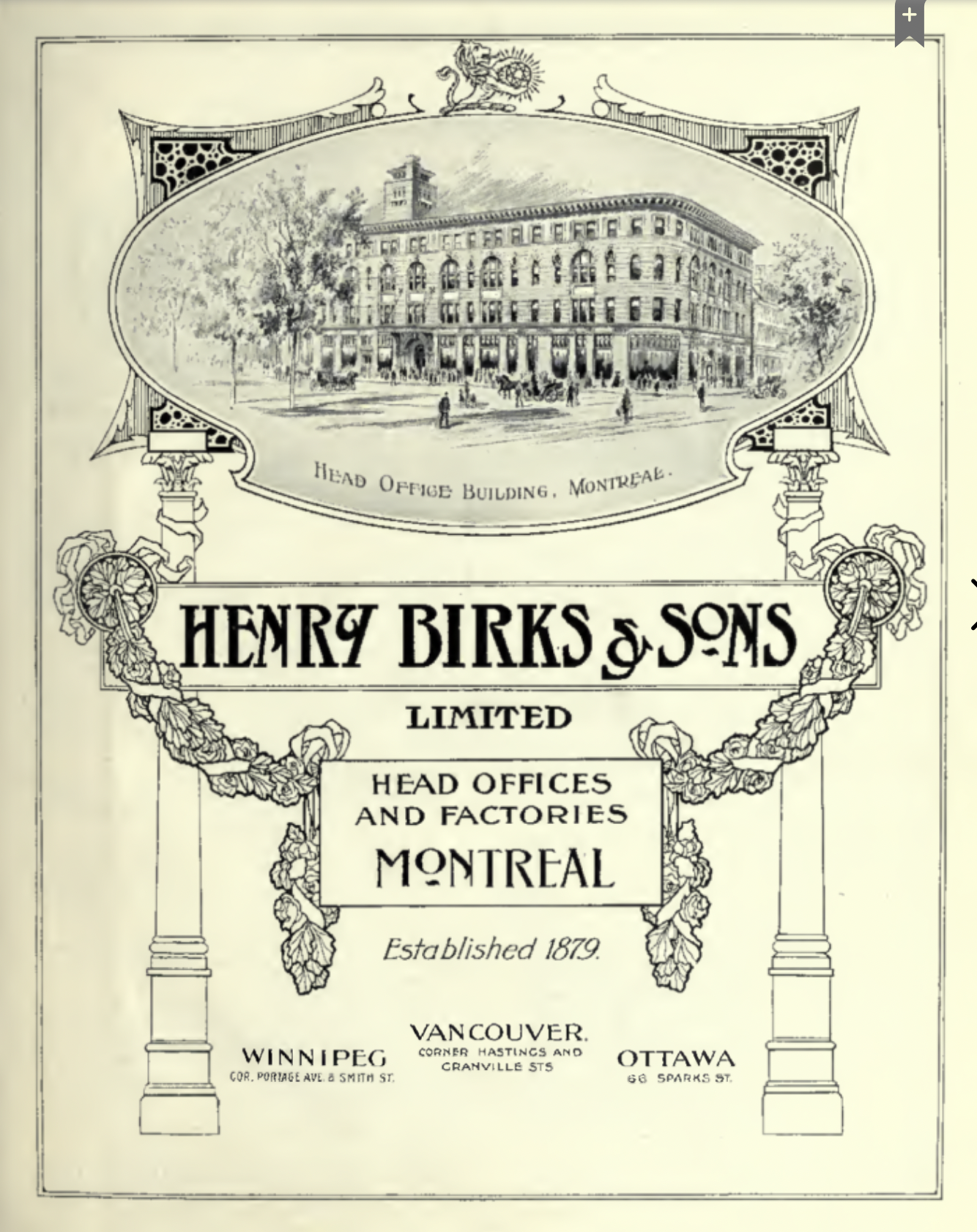 Henry Birks & Sons Jewelry Silverware 1910